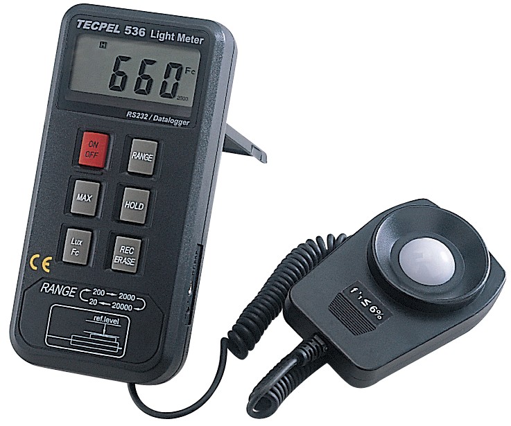 Light Meter Data Logger (Lux/Fc) | TECPEL Industrial Measurement & Control