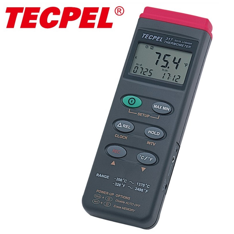 Digital thermometer data logger one channel, temperature recorder ...