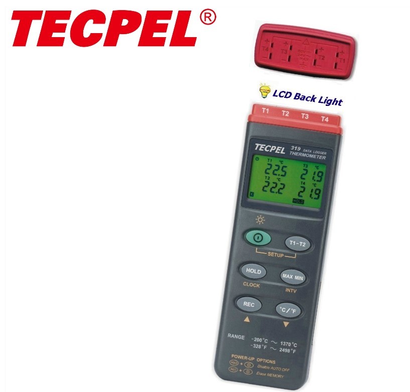 4-channel thermocouple data logger | Tecpel Industrial Measurement ...
