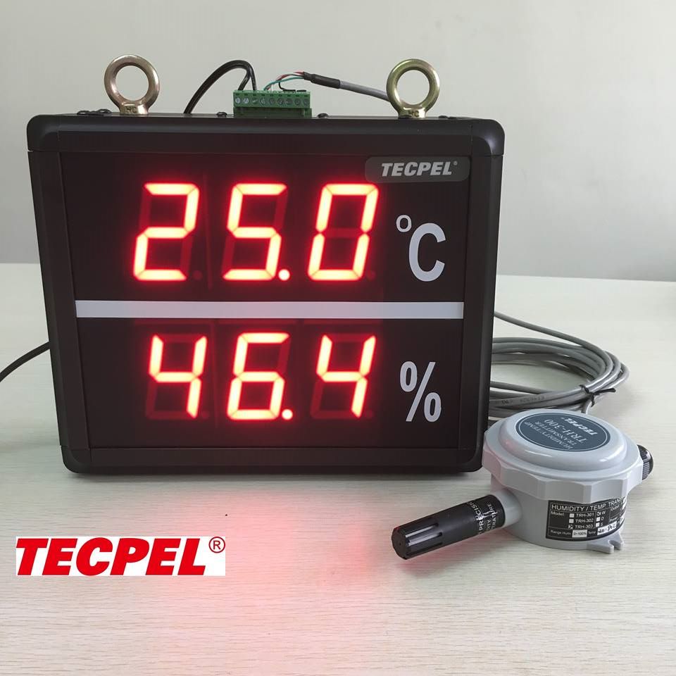 Temperature Humidity LED Monitor Display with data logger |TECPEL ...