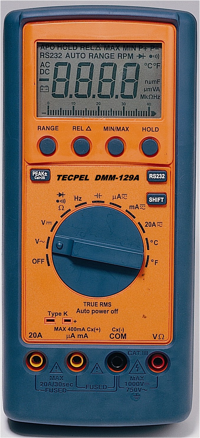 Digital multimeter 3999 counts Capacitance measurement, RS-232 DMM-129A