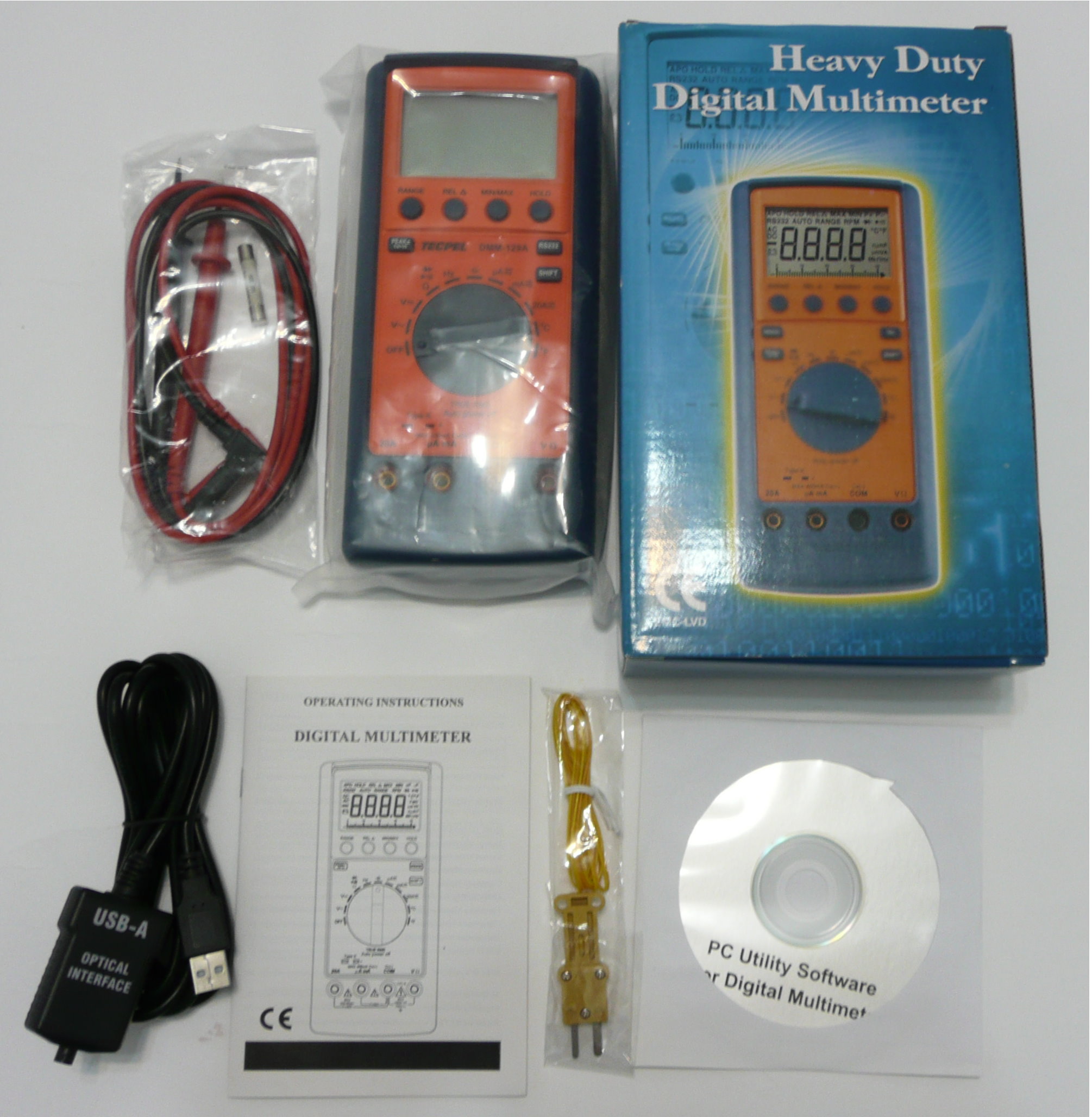 Digital multimeter 3999 counts Capacitance measurement, RS-232 DMM-129A