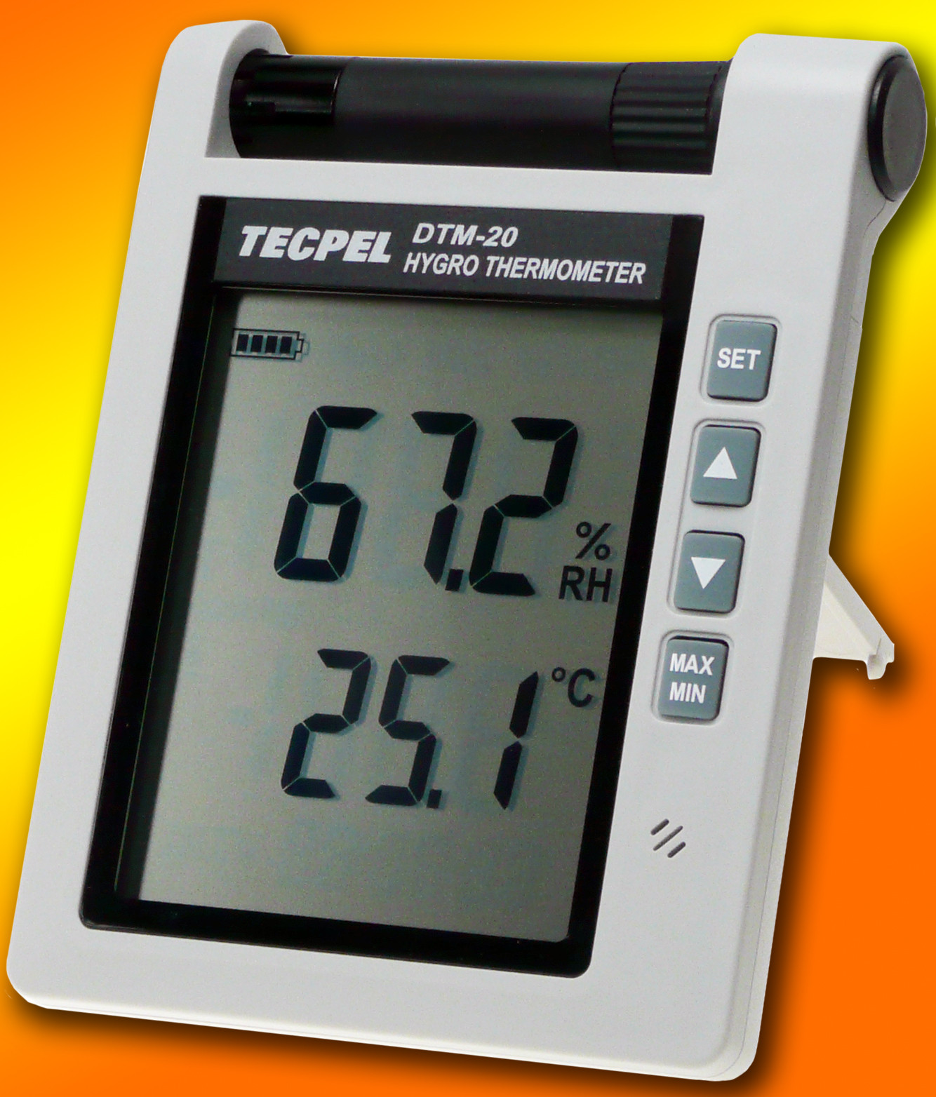 Themo hygrometer temperature humidity meter Audible and visual alarms ...