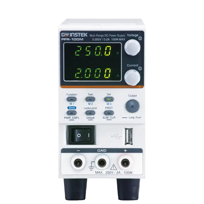 PFR-100系列是一款具有5倍定功率之電源供應器，使用者於額定功率條件下可任意調整電壓與電流。滿足需要電壓及電流操作範圍更廣的使用者，額定 ...